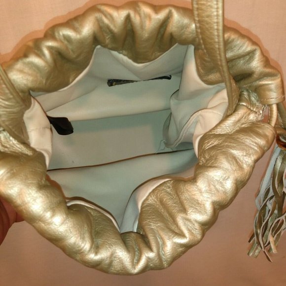 Portofino | Bags | Portofino Collection Gold Leather Purse Shoulder ...